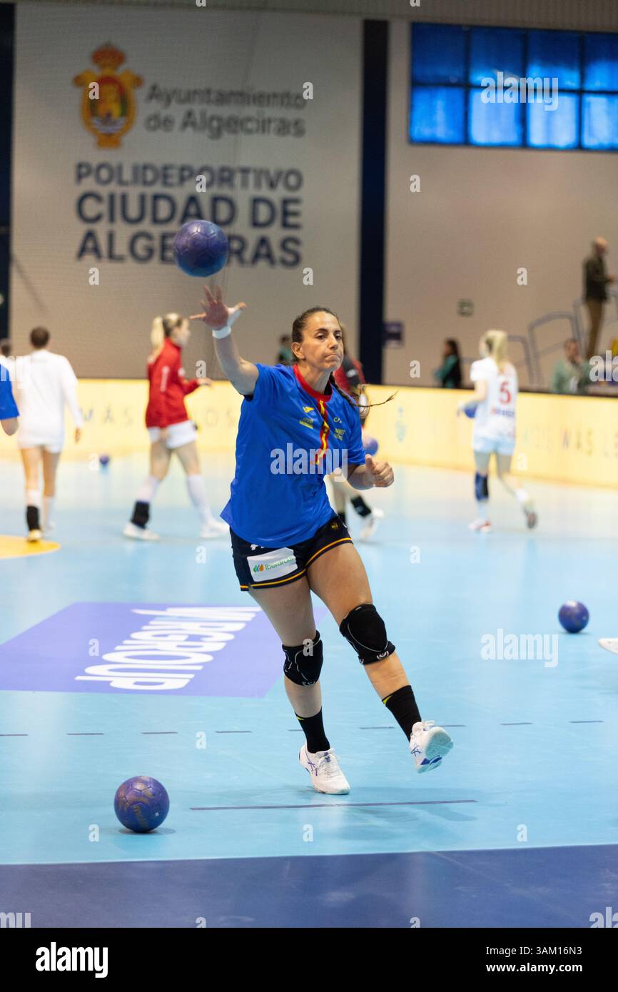 Algeciras, Cádiz, Spain. 13th Apr 2025. Match between the Spanish women ...