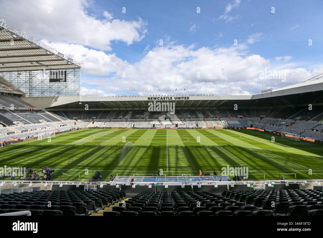Newcastle, UK. 13th Apr, 2025. Ground View inside the Stadium ahead of ...