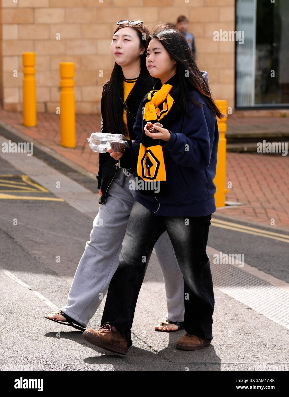 Wolverhampton Wanderers fans arrive ahead of the Premier League match ...