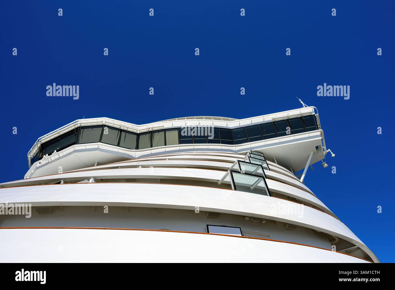 Detail views of the bridge of P&O Cruises' Excel class cruise ship ...