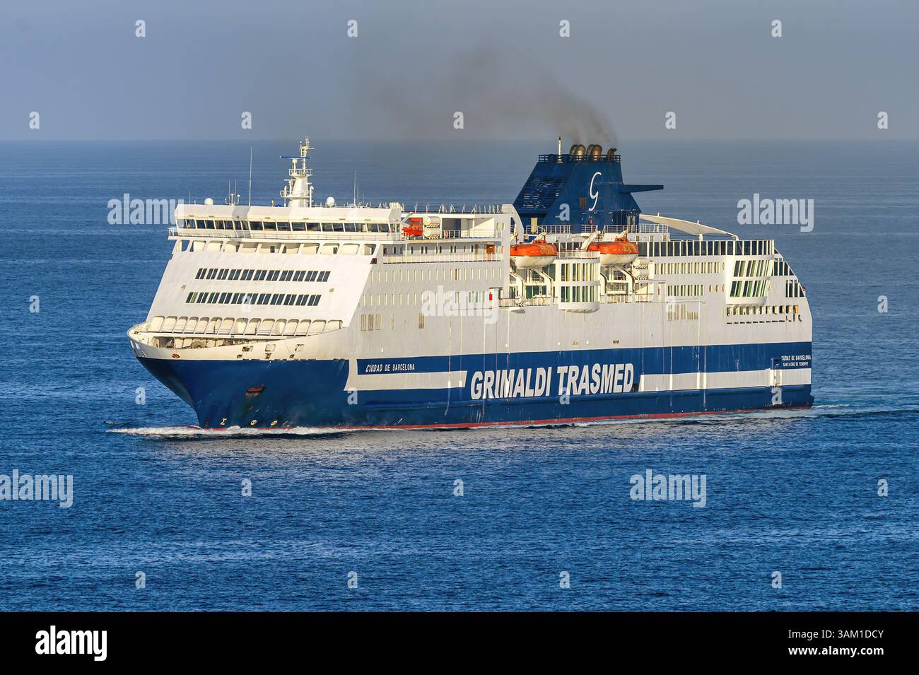 Ciudad de Barcelona, a cross-Mediterranean ferry operated by Grimaldi ...