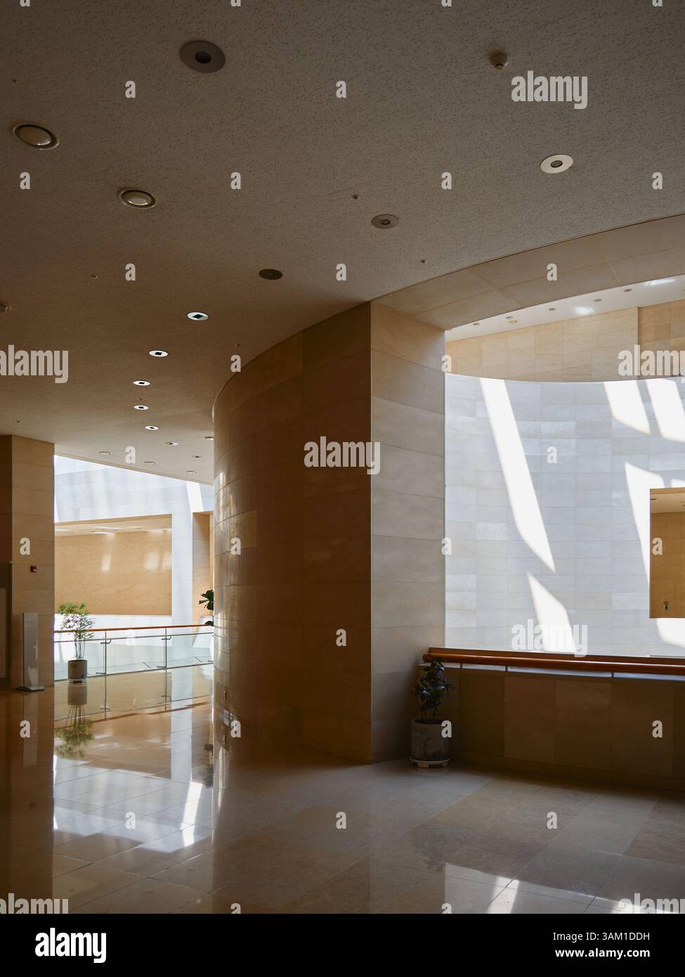 The impressive facade of the National Museum of Korea in Yongsan, Seoul ...