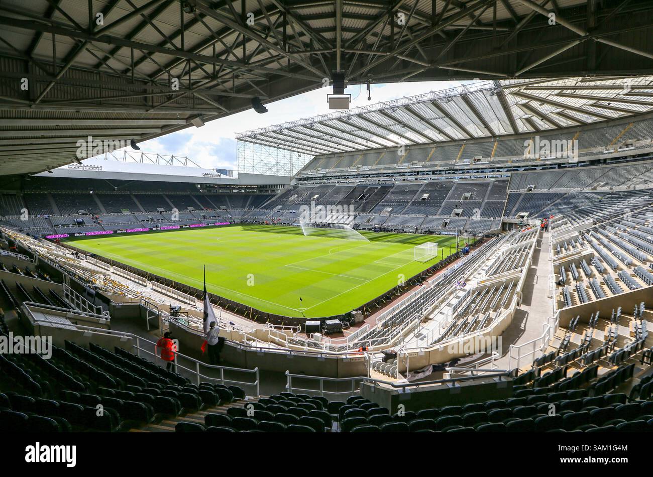 Newcastle, UK. 13th Apr, 2025. Ground View inside the Stadium during ...