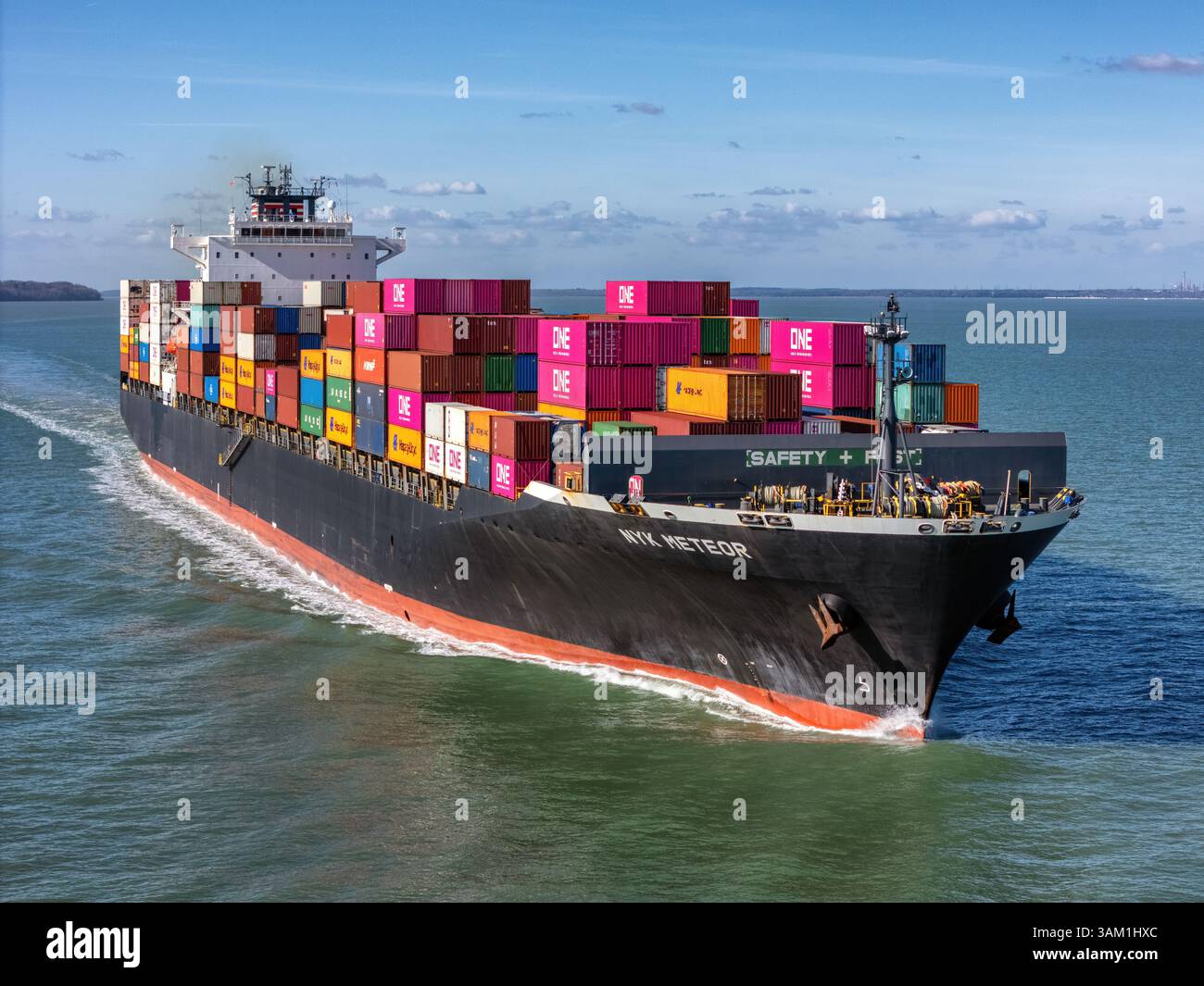 The container ship NYK Meteor operated by NYK Line Stock Photo - Alamy