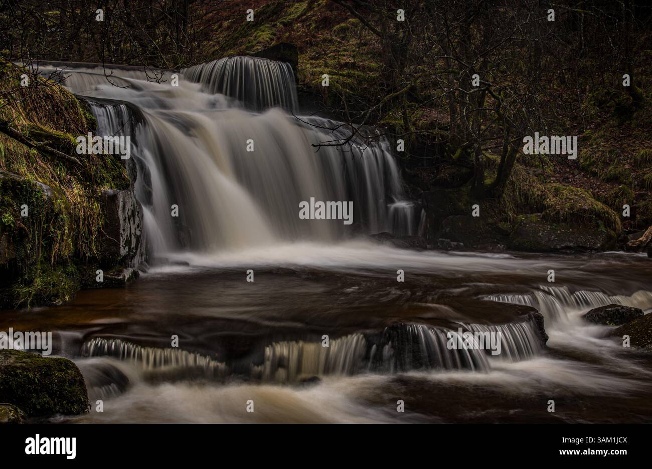 waterfall at blaen-y-glyn, Bannau Brycheiniog (Brecon Beacons national ...