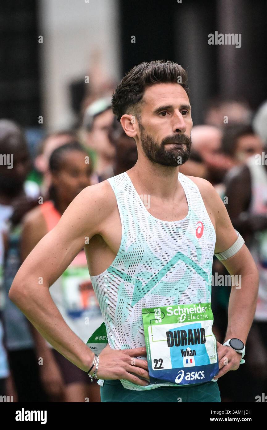 Paris, France. 13th Apr, 2025. Yohan Durand participates in the Paris ...