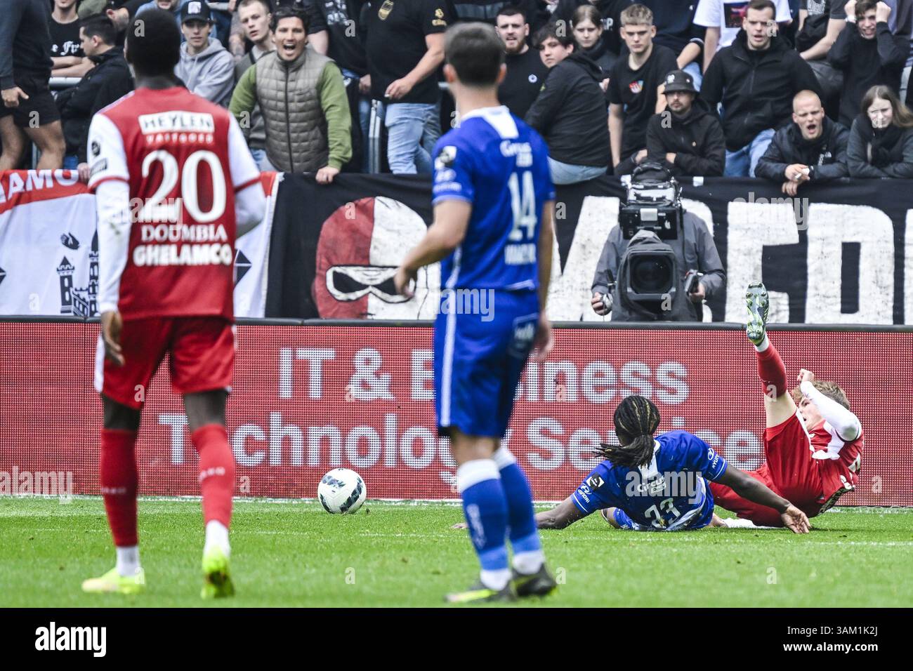 Antwerpen, Belgium. 13th Apr, 2025. Antwerp's Semm Renders and Gent's ...
