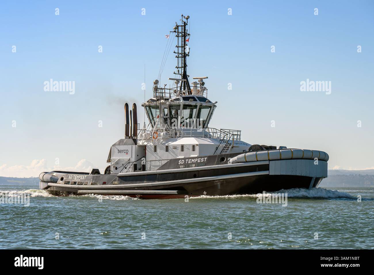 SD Tempest, a Damen ART 80-32 rotor tug operated by Serco Marine at ...