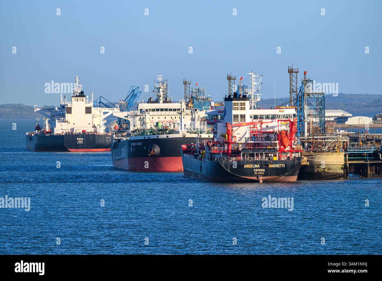 Tankers alongside at Fawley Refinery is the largest oil refinery in the ...