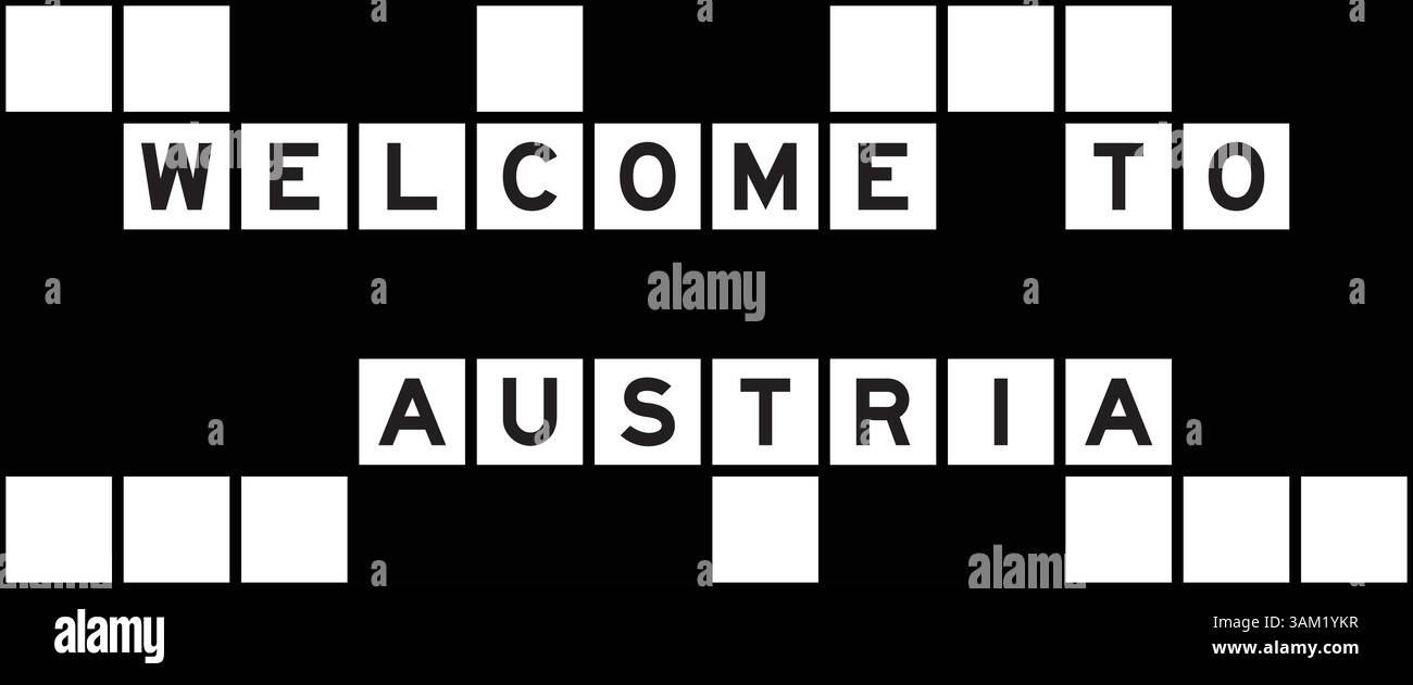 Alphabet letter in word welcome to austria on crossword puzzle ...