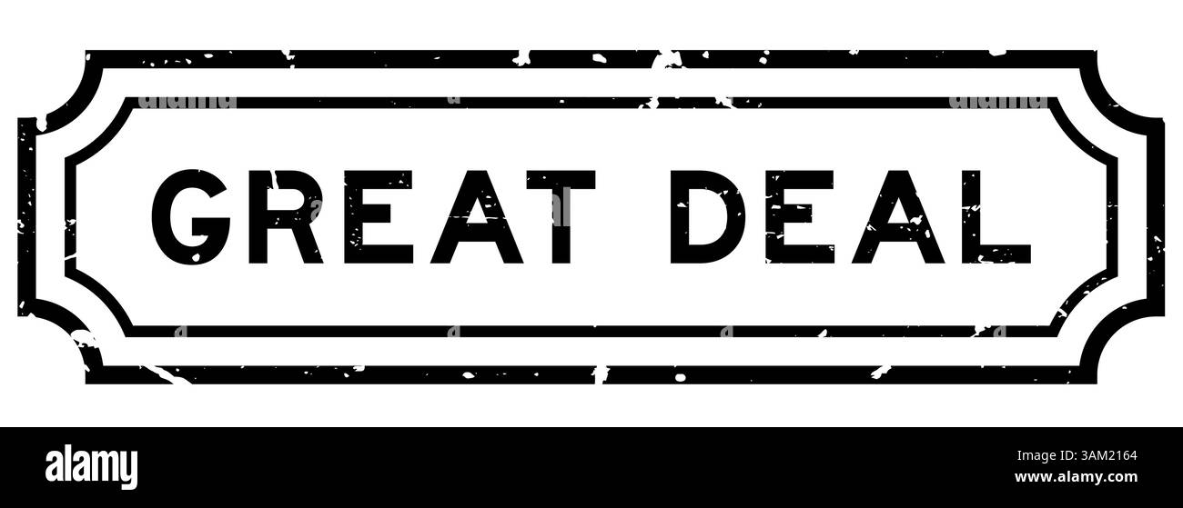 Grunge black great deal word rubber seal stamp on white background ...