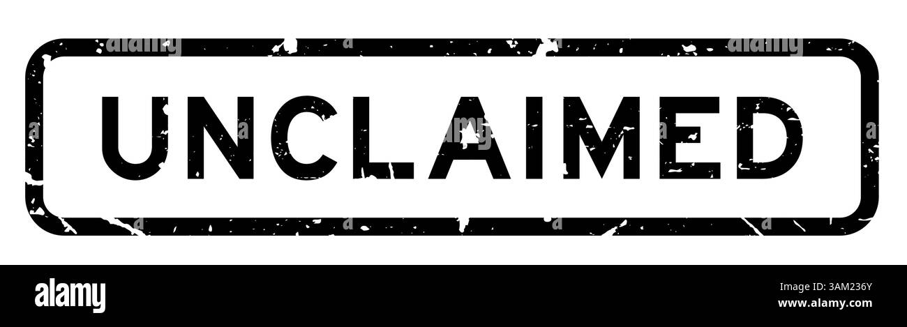 Grunge black unclaimed word square rubber seal stamp on white background Stock Vector Image ...