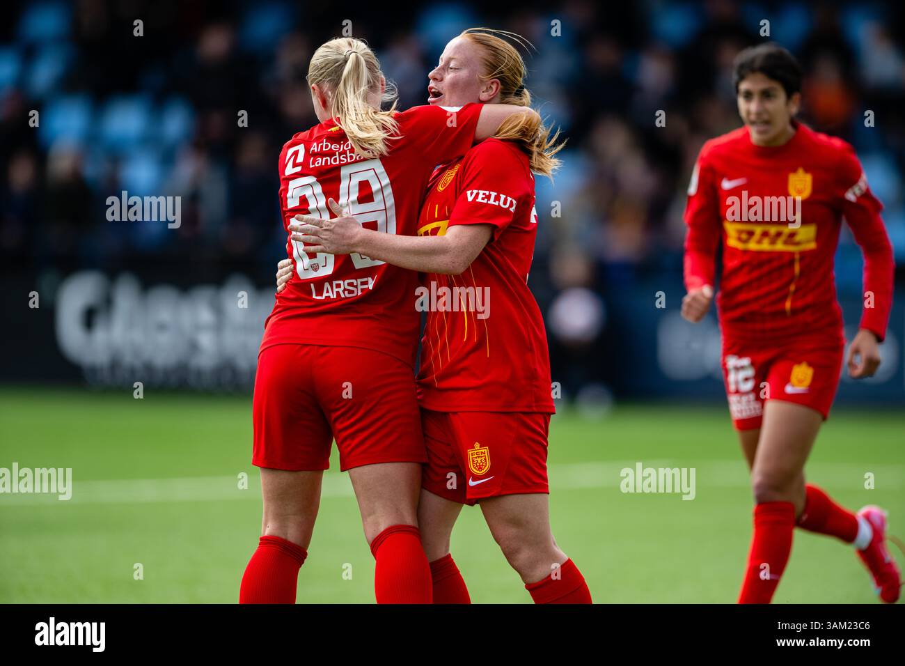 Broendby, Denmark. 12th Apr, 2025. Cecilie Larsen (28) of FC ...