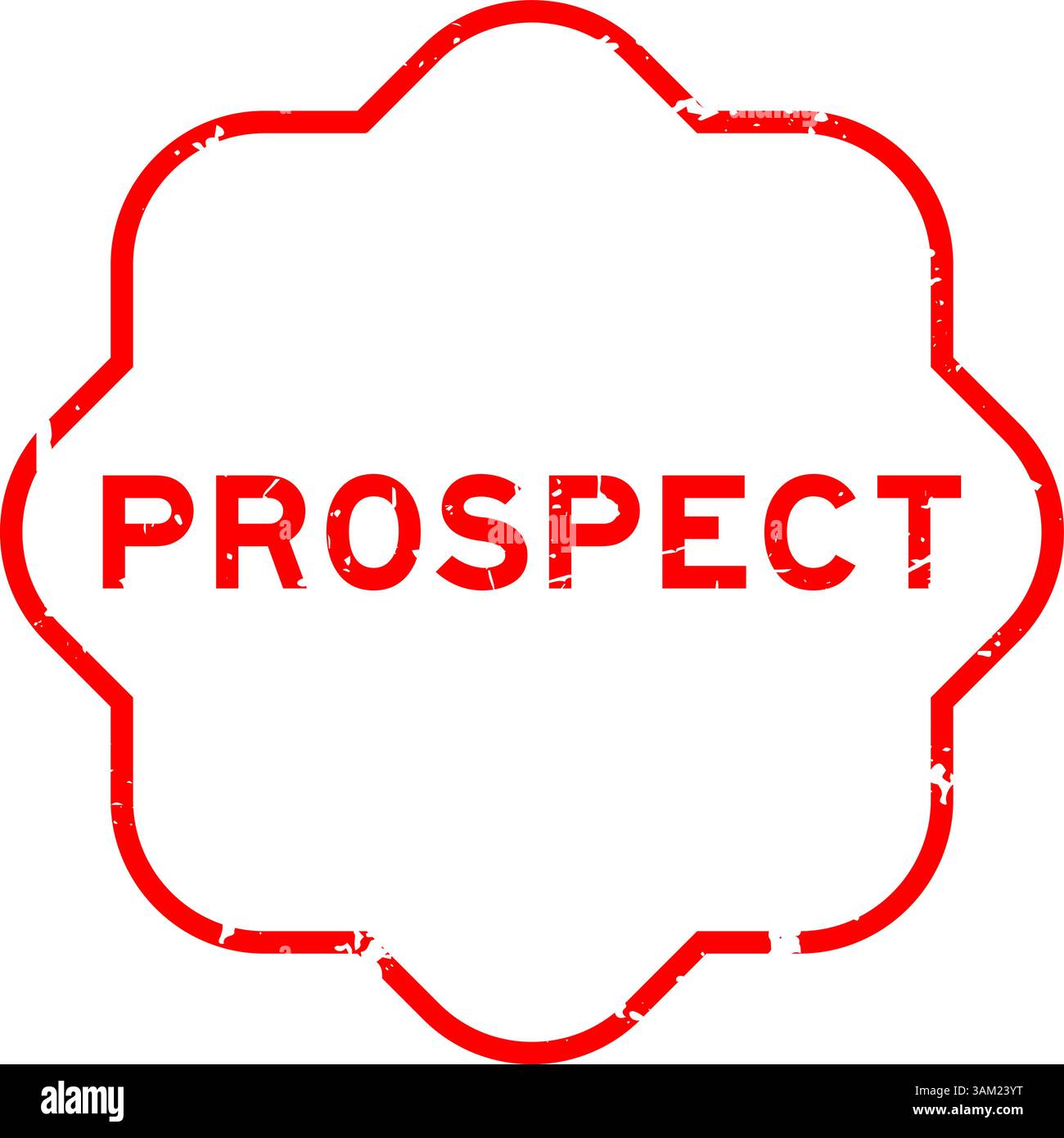 Grunge red prospect word rubber seal stamp on white background Stock ...