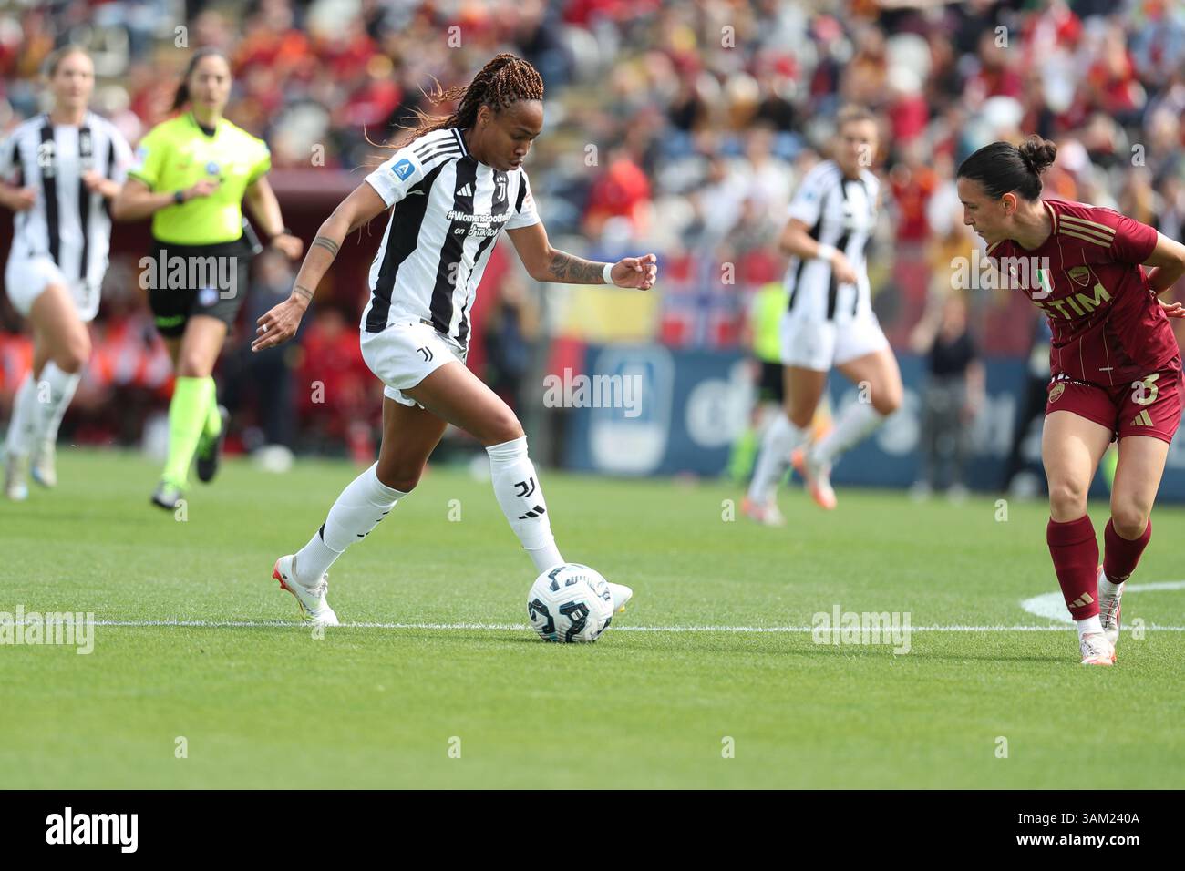 Rome, Italy. 13th Apr, 2025. Lindsey Thomas (Juventus Women) during AS Roma vs Juventus FC ...