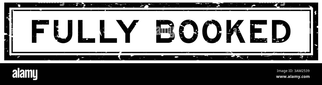 Grunge black fully booked word square rubber seal stamp on white bacckground Stock Vector Image ...