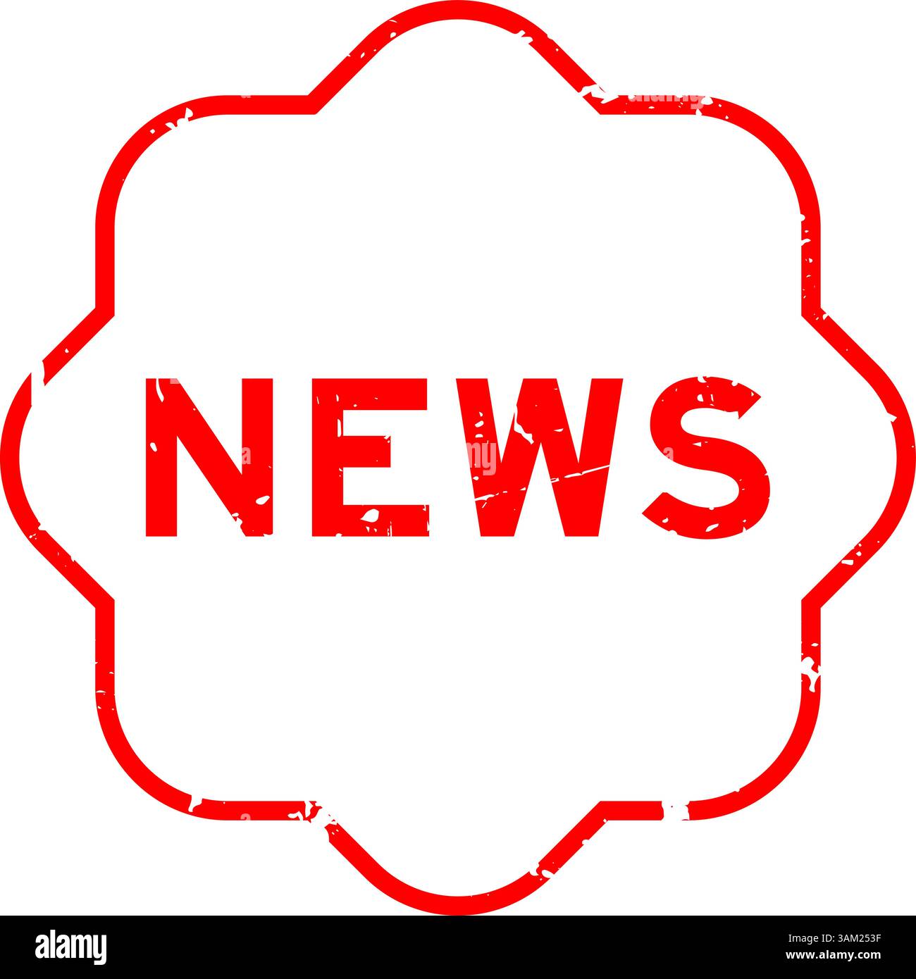 Grunge red news word square rubber seal stamp on white background Stock ...