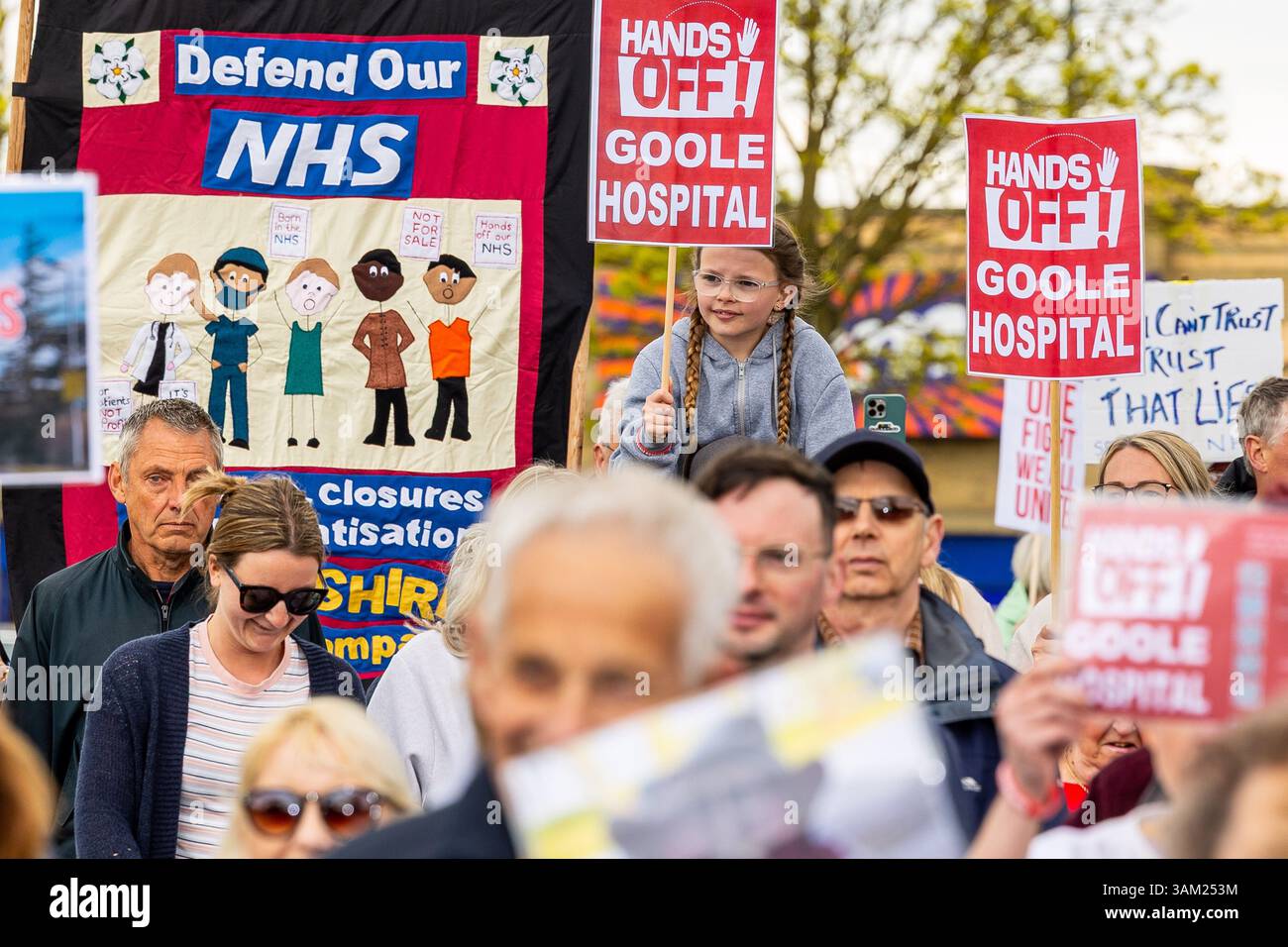 Goole, UK, 13 April 2025, Hands off Goole Hospital protest held in ...