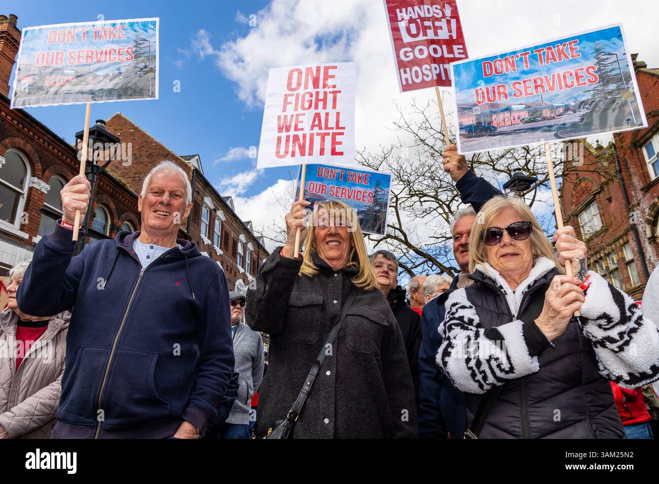Goole, UK, 13 April 2025, Hands off Goole Hospital protest held in ...