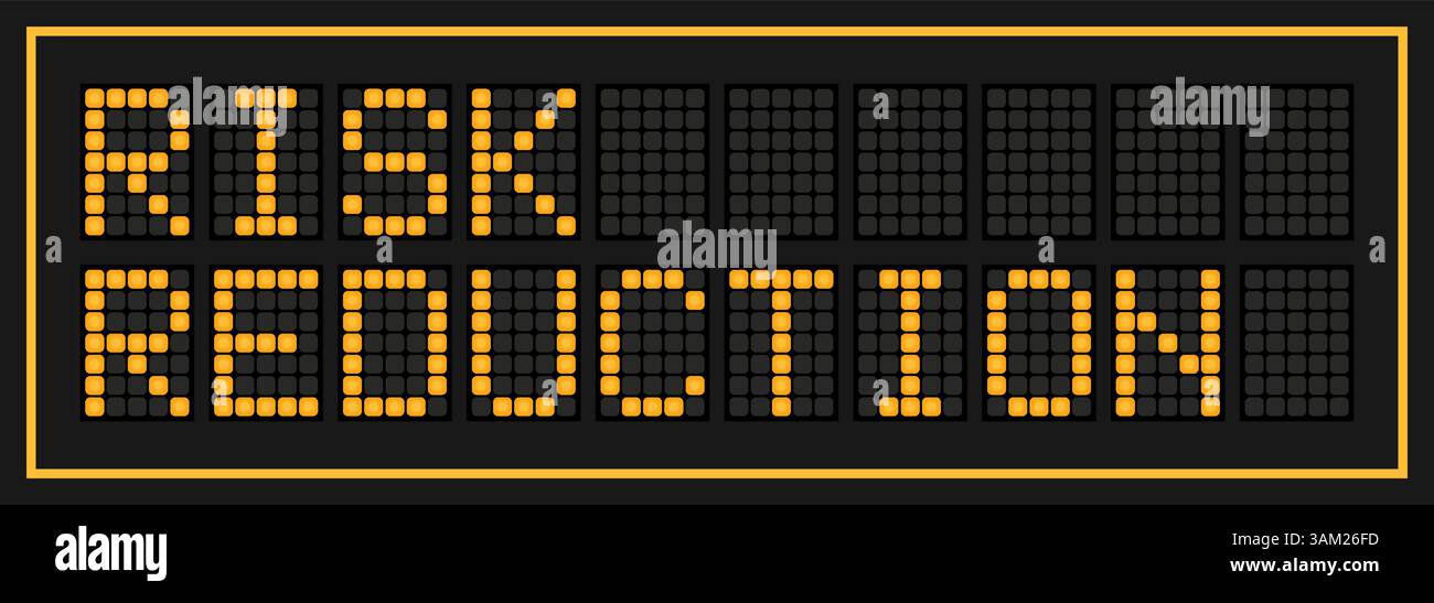 Orange color led banner in word risk reduction on black background ...