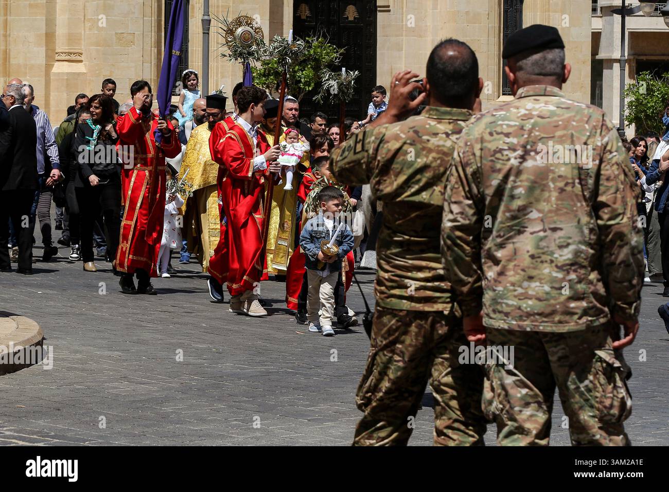 April 13, 2025, Beirut, Beirut, Lebanon: Lebanese soldiers take ...