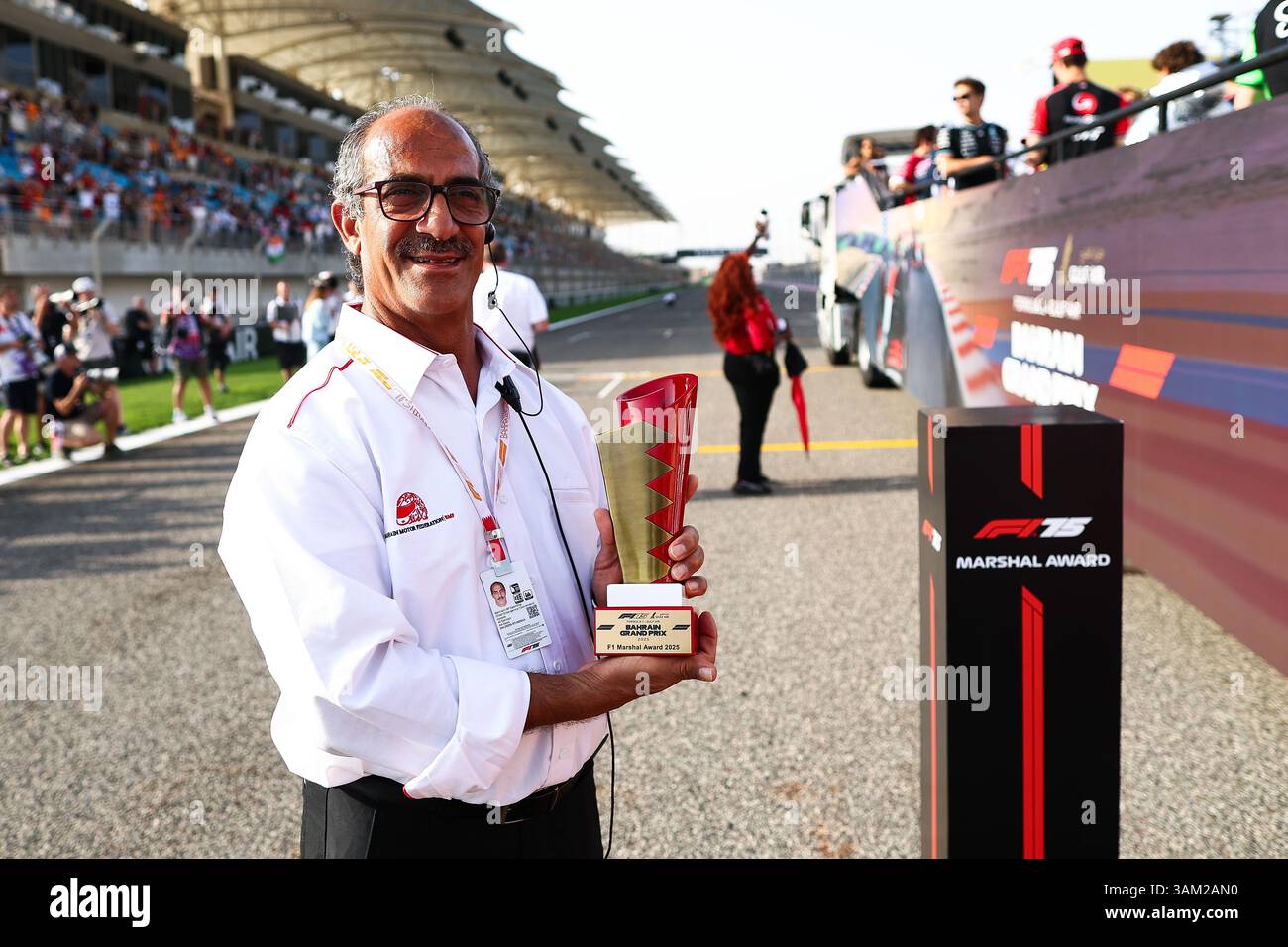 Marshal Award trophy during the Formula 1 Gulf Bahrain Grand Prix 2025 ...