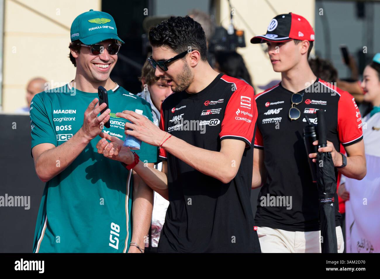 Sakhir, Bahrain. 13th April 2025. Lance Stroll of Aston Martin Aramco ...