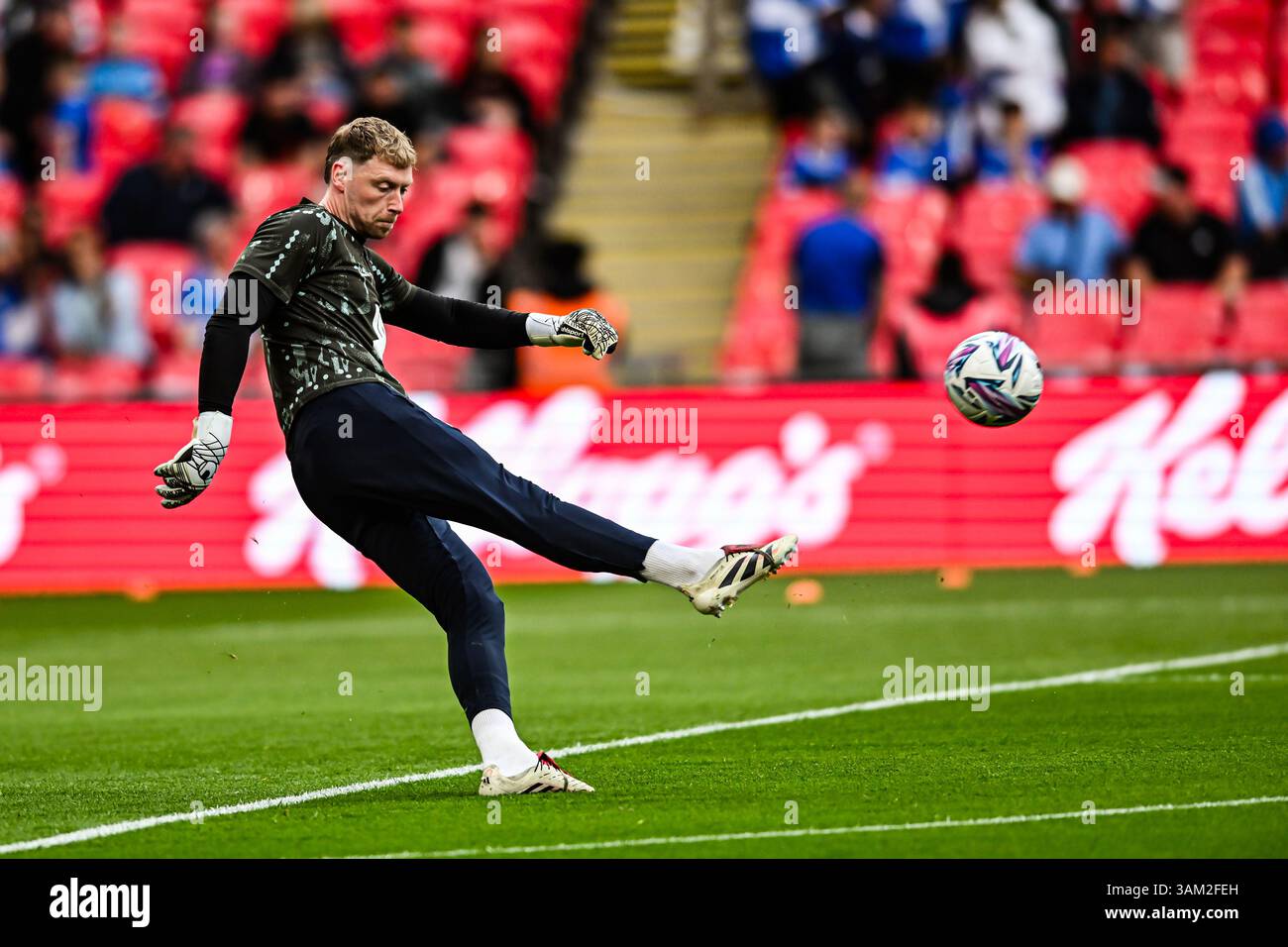 Wembley Stadium, London on Sunday 13th April 2025. Goalkeeper Ryan ...