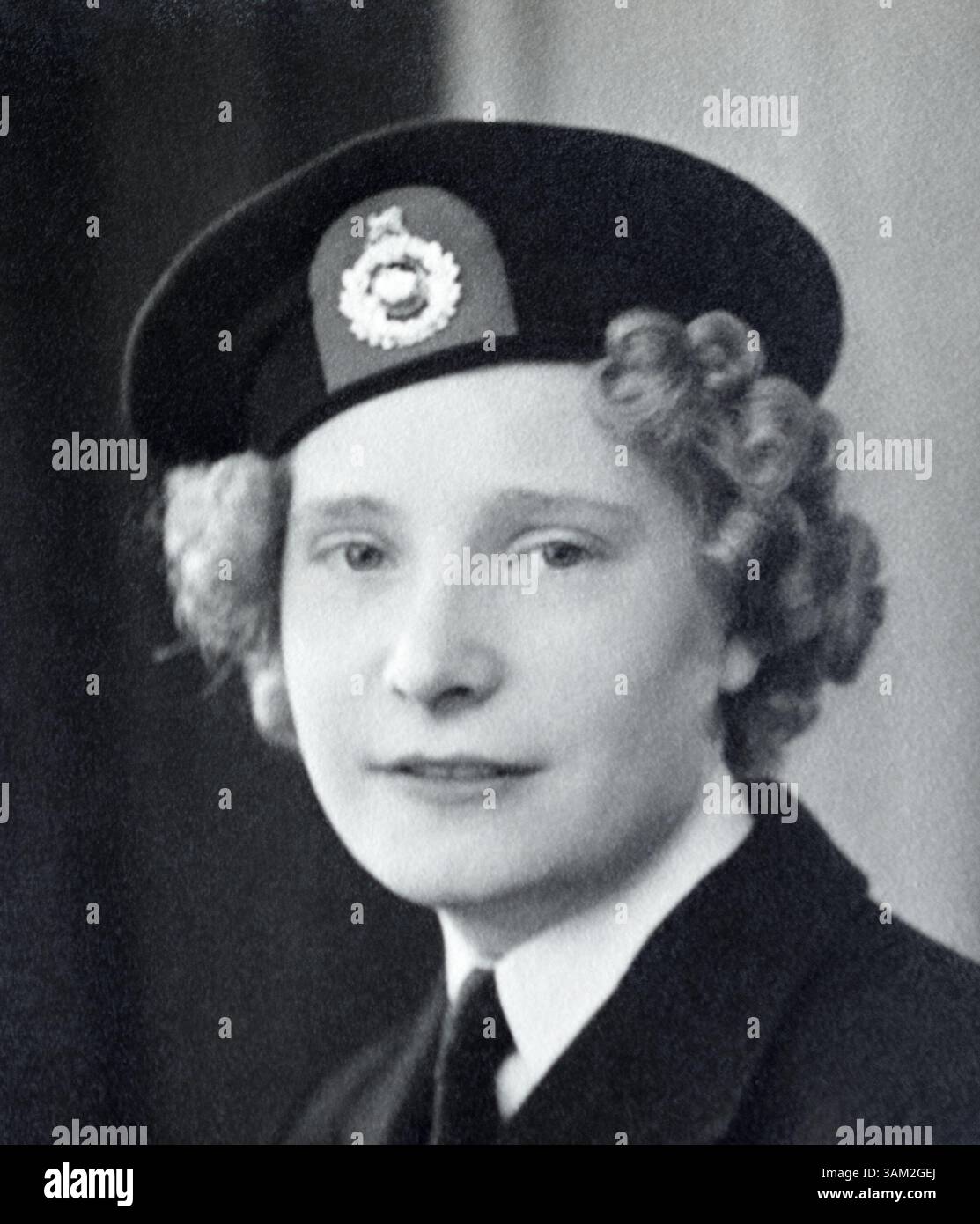 A Women's Royal Naval Service Wren attached to the Royal Marines during ...