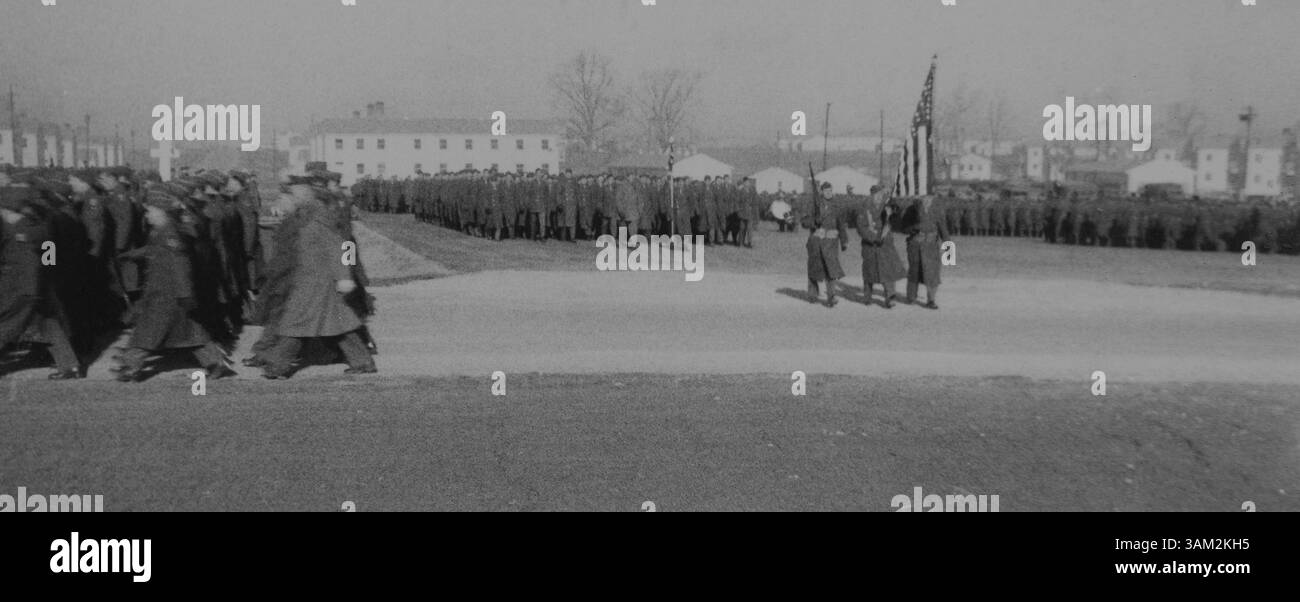 Jan. 1, 1940 - Marching Soldiers, WWII, HQ 2nd Battalion, 389th ...