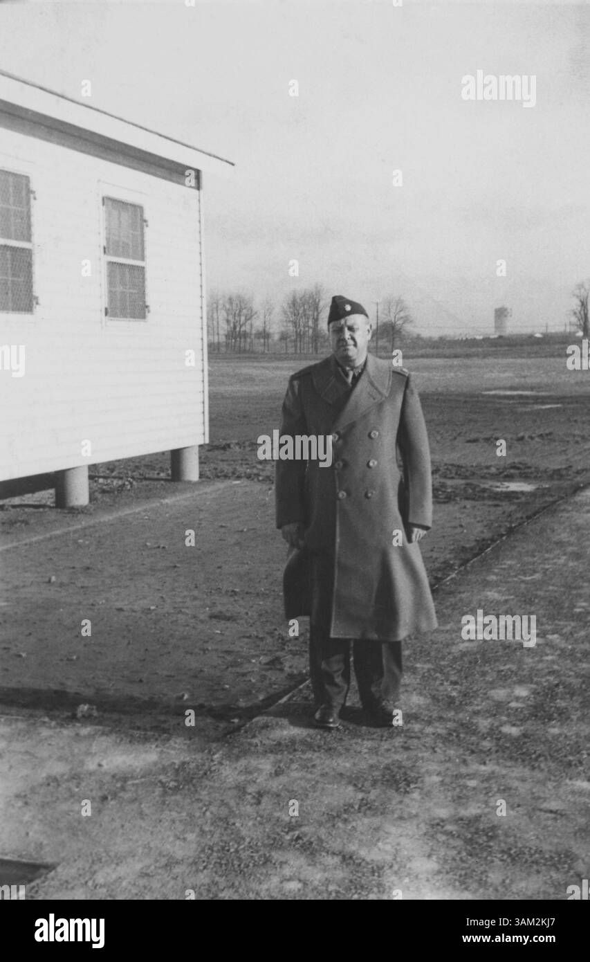 Jan. 1, 1940 - Military Soldier in Long Coat, Outdoor Portrait, WWII ...