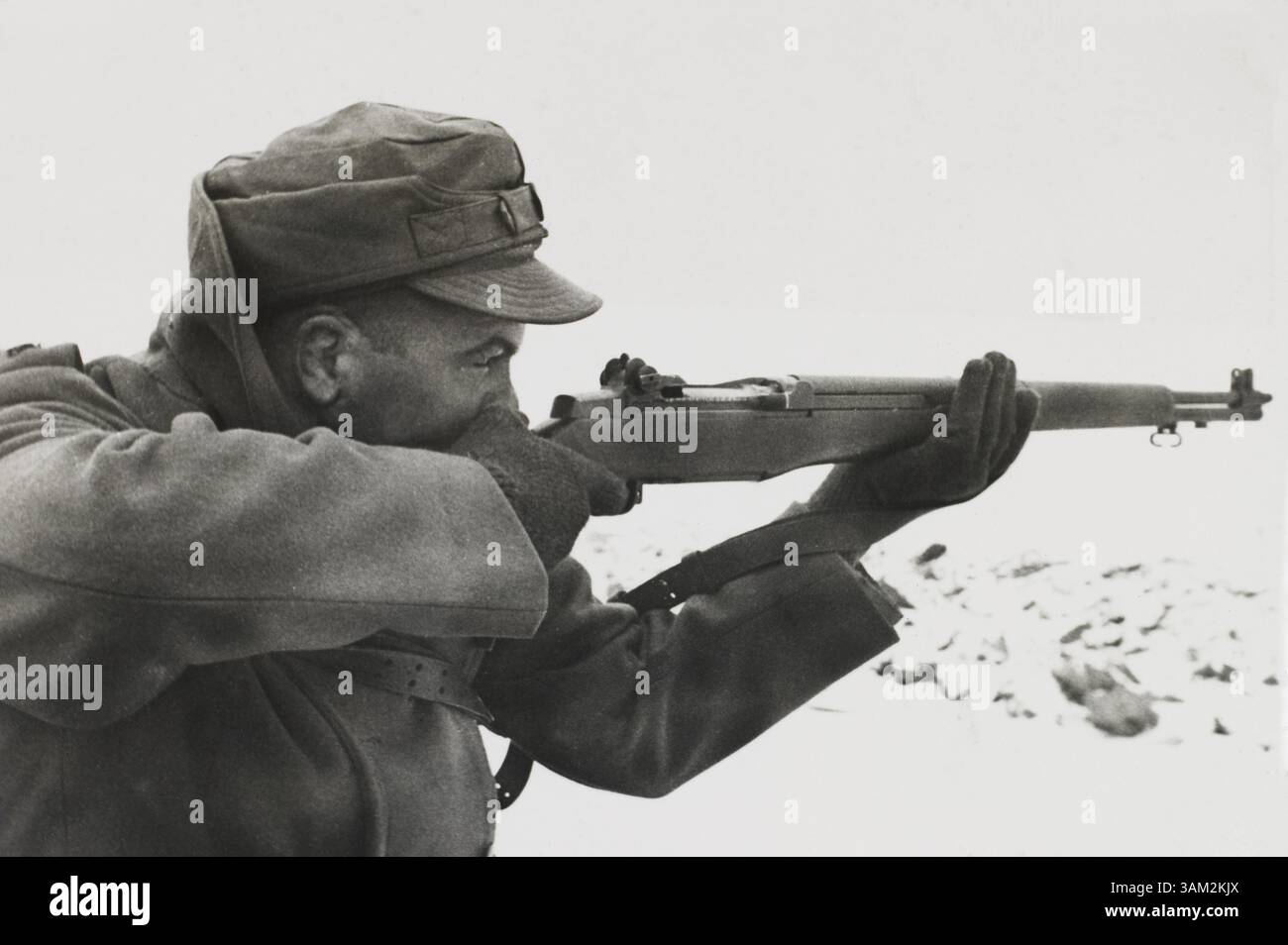 Jan. 1, 1940 - Soldier Shooting Rifle during Target Practice, Close Up ...