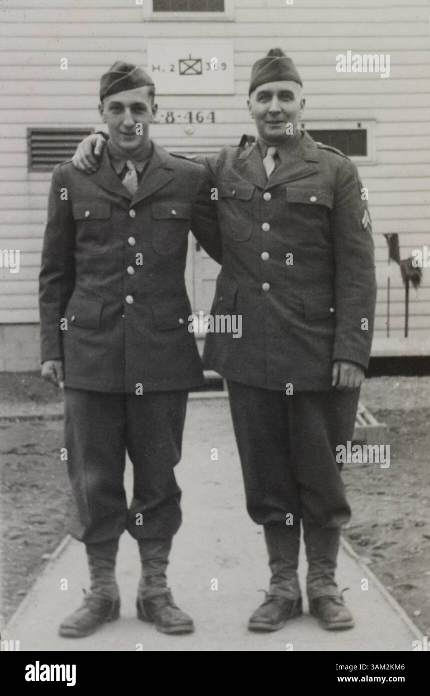 Jan. 1, 1940 - Two Soldiers in Uniform, Portrait, WWII, HQ 2nd ...