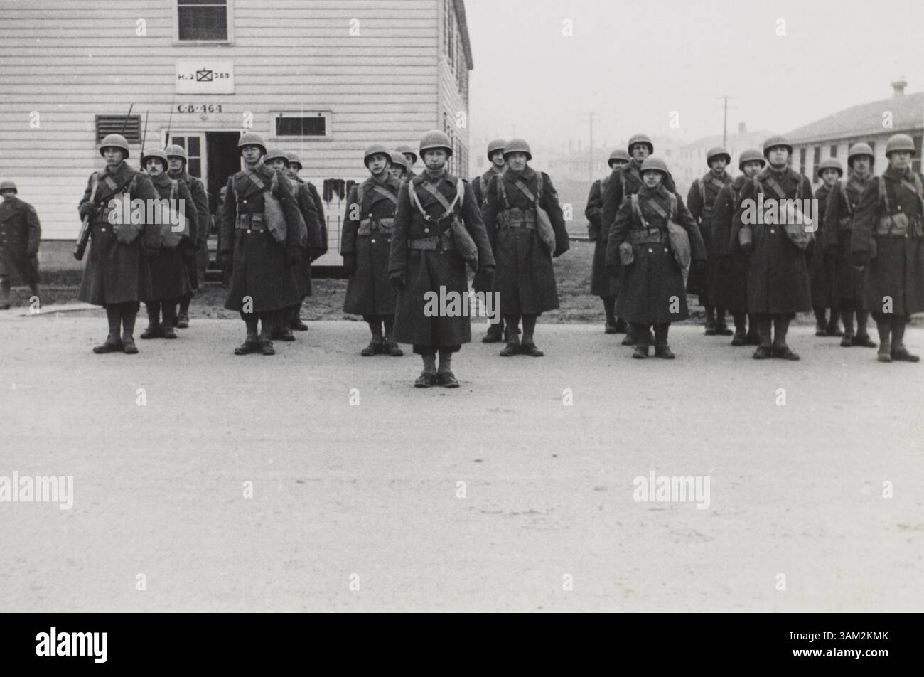 Jan. 1, 1940 - Military Soldiers at Attention, WWII, HQ 2nd Battalion ...