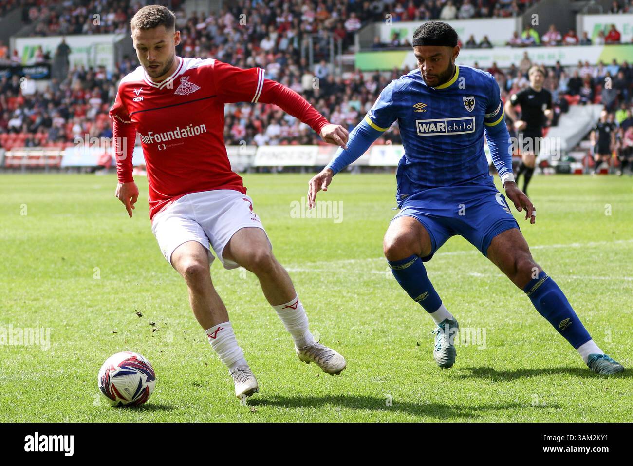 Eco-Power Stadium, Doncaster, England, April 12th 2025: Luke Molyneux ...