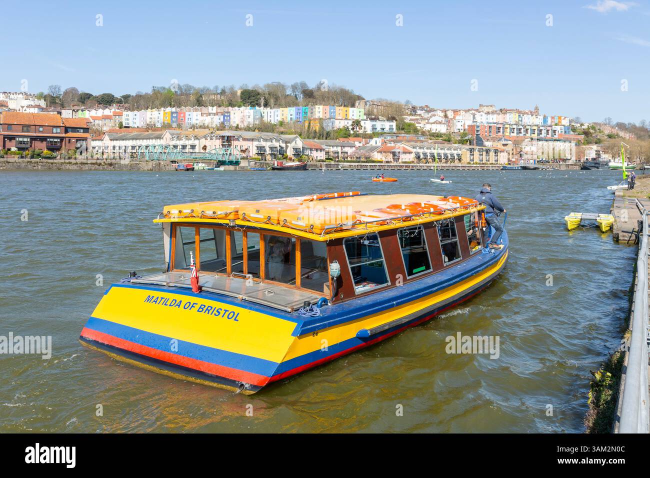 Waterbus ferry boat approaching Baltic Wharf slipway, Floating Harbour ...