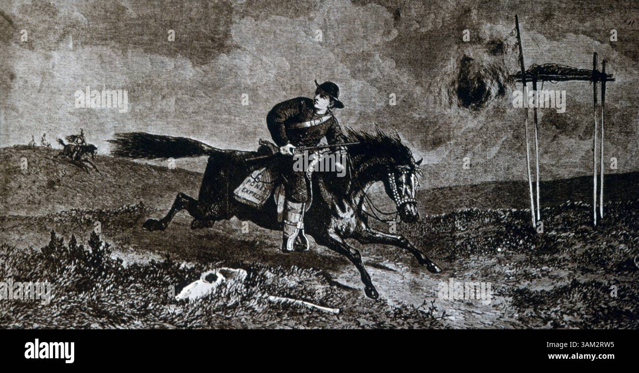 June 1, 1900 - Pony Express Rider, Print (Credit Image: © Glasshouse ...