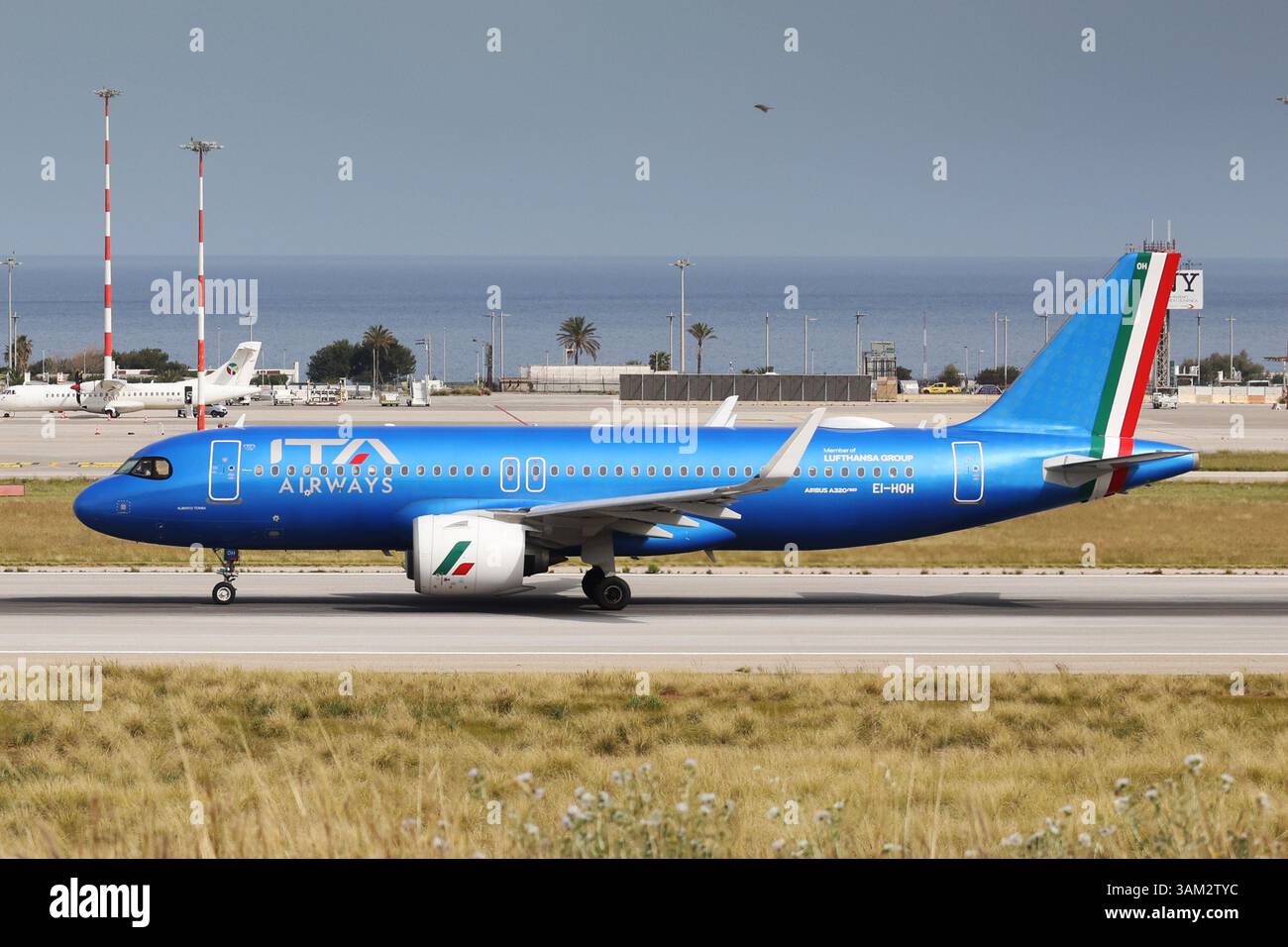 in the photo an Airbus A320-272N of the Italian company Ita Airways ...