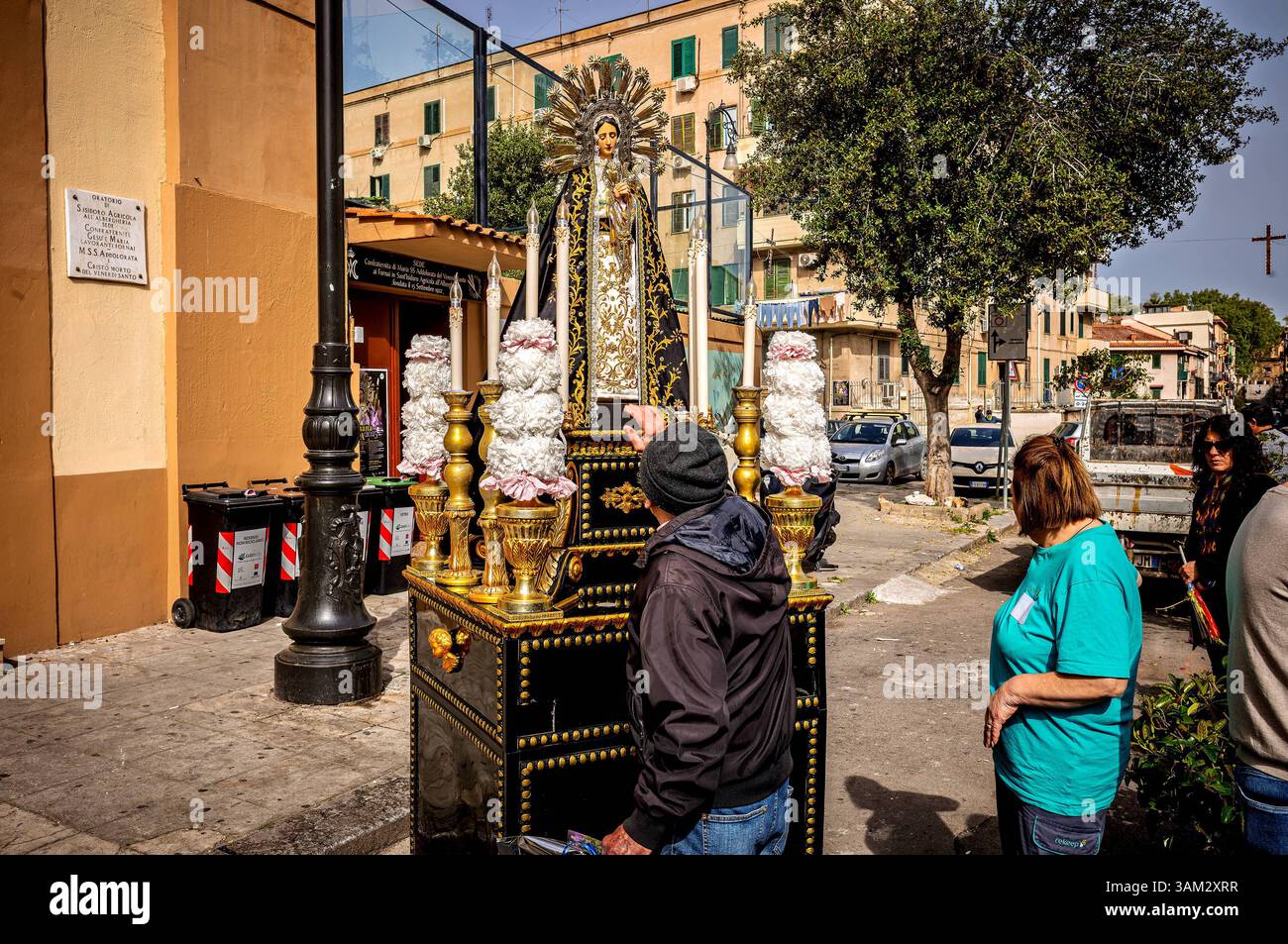 Palm Sunday in Palermo PALERMO, ITALY - APRIL 13: The faithful pay ...