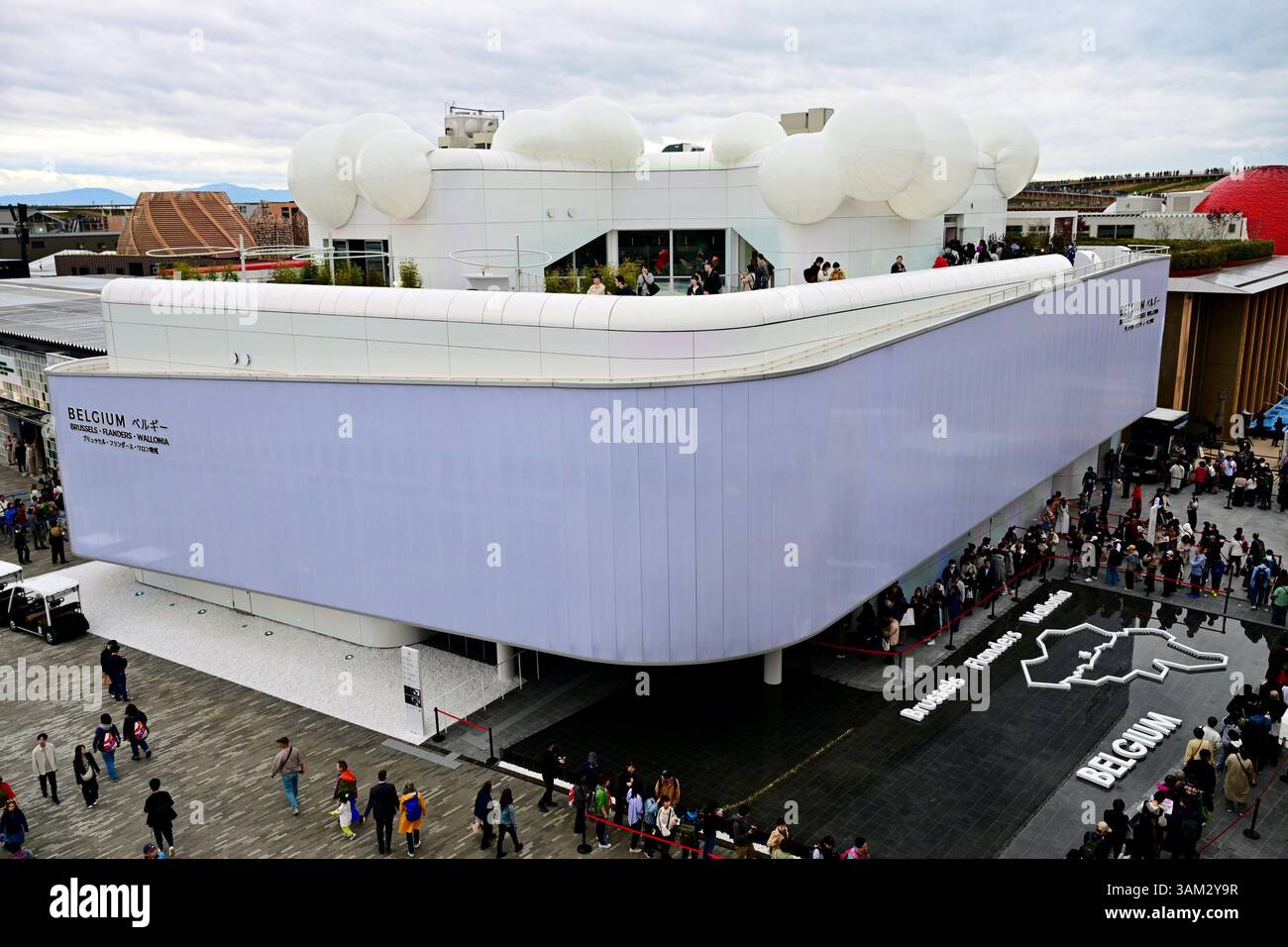 OSAKA, JAPAN - APRIL 13, 2025 - Belgium Pavilion at Osaka World Expo ...