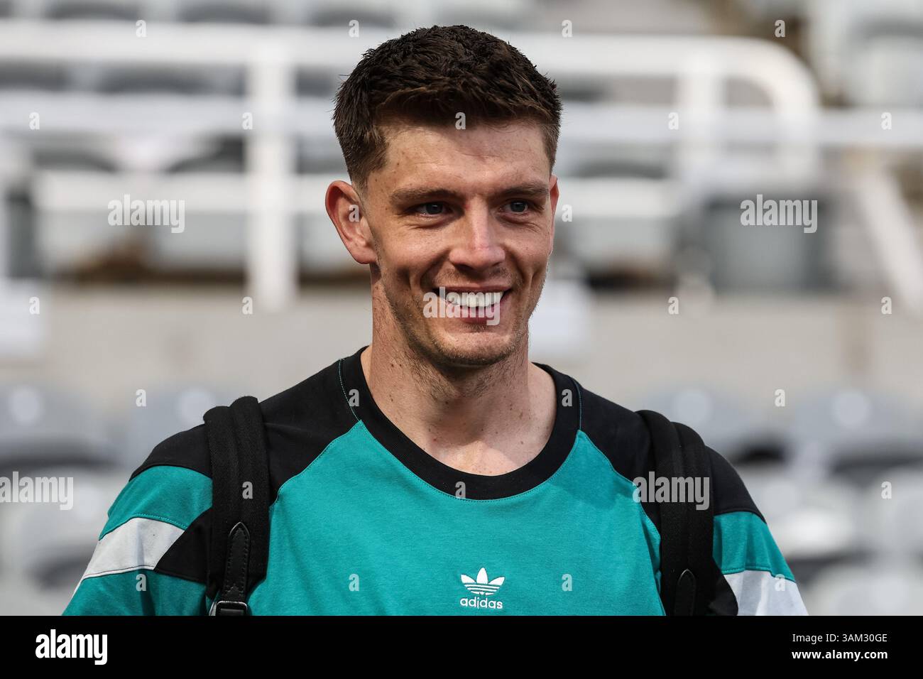 Newcastle, UK. 13th Apr, 2025. Nick Pope of Newcastle United arrives ...