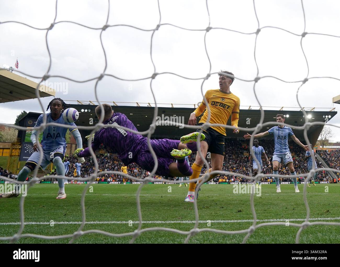 Tottenham Hotspur's Djed Spence scores an own goal, Wolverhampton ...