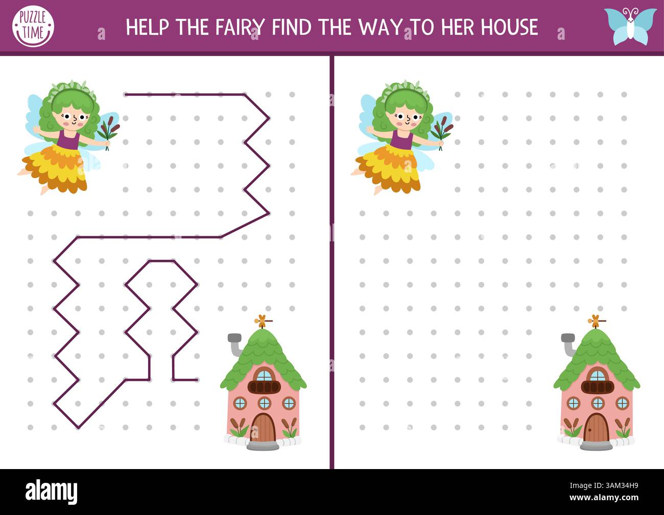 Fairyland drawing, writing, tracing, space orientation activity for ...