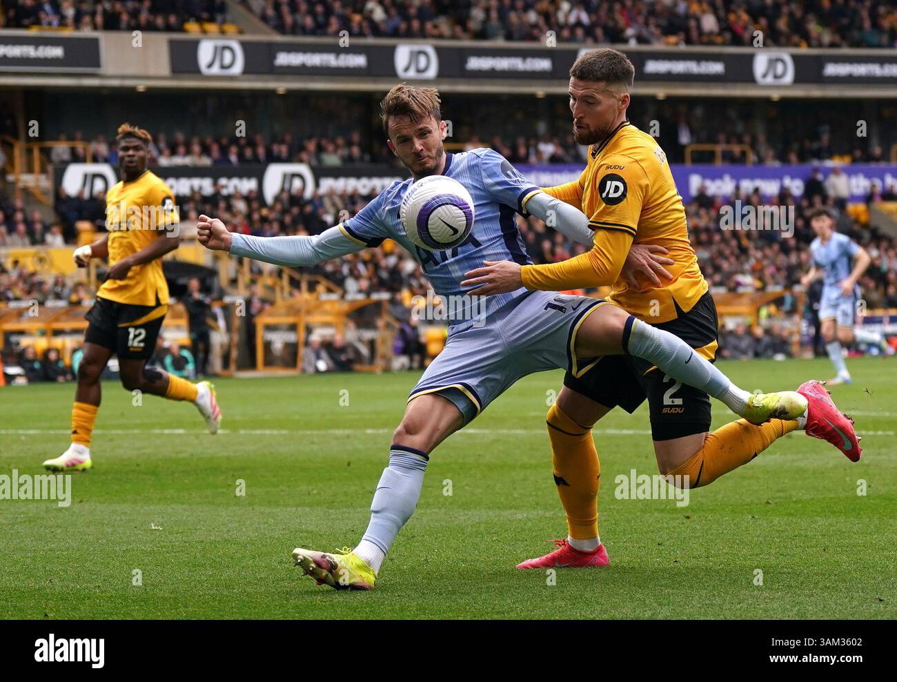 Tottenham Hotspur's James Maddison and Wolverhampton Wanderers' Matt ...