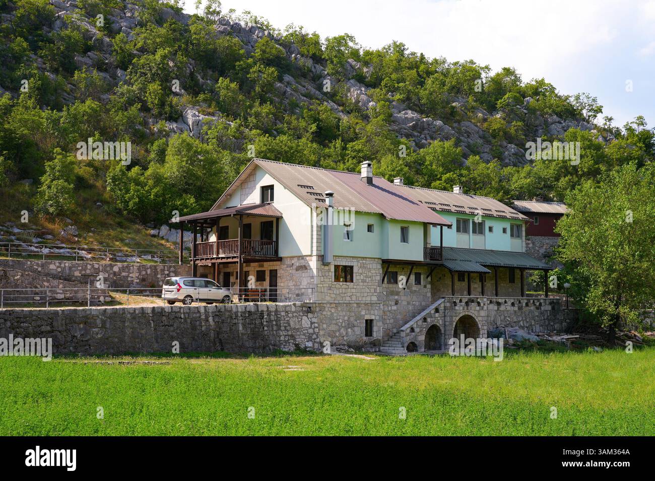 Monk residences of the Jovan Do Monastery near Niksic in the mountains ...