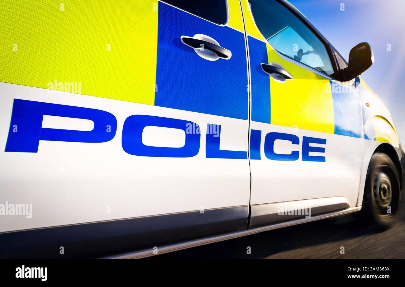 Police car - scene of emergency services' police force truck aka ...