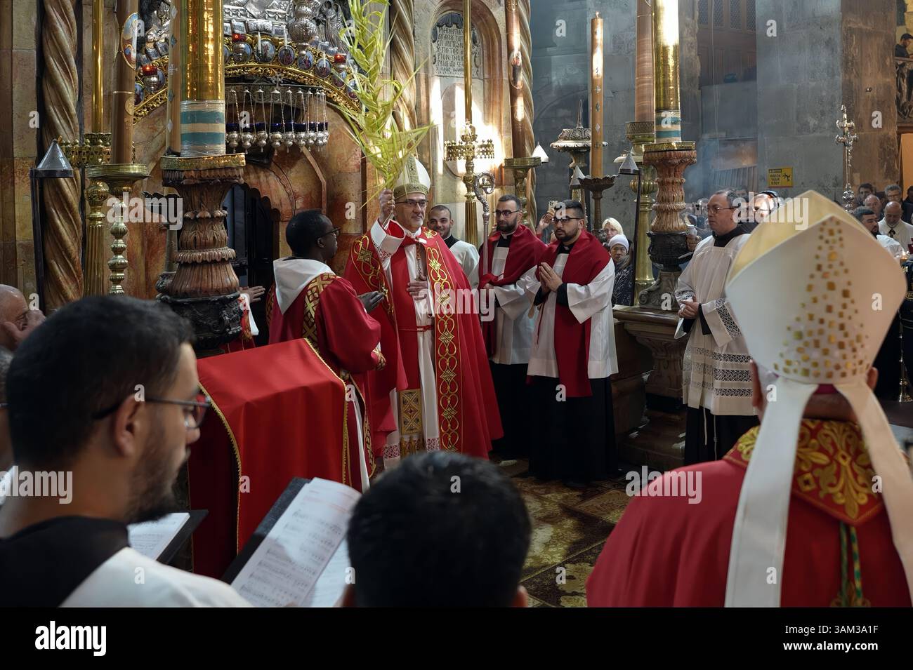 JERUSALEM - APRIL 13: The Latin Patriarch of Jerusalem, Cardinal ...