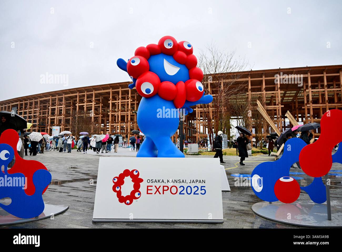 OSAKA, JAPAN - APRIL 13, 2025 - A sculpture is displayed at Osaka World ...