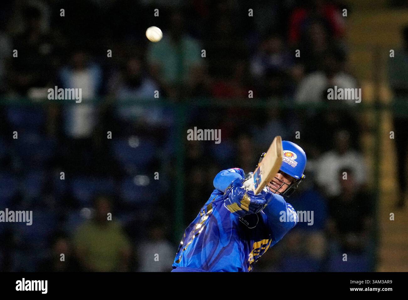 Mumbai Indians' Ryan Rickelton bats during the Indian Premier League ...