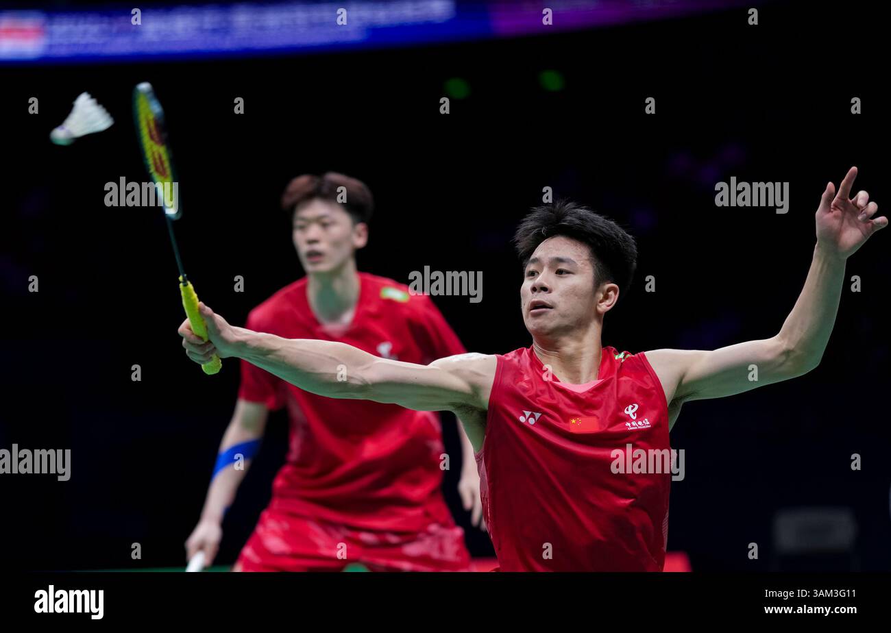 (250413) -- NINGBO, April 13, 2025 (Xinhua) -- Chen Boyang/Liu Yi (R ...